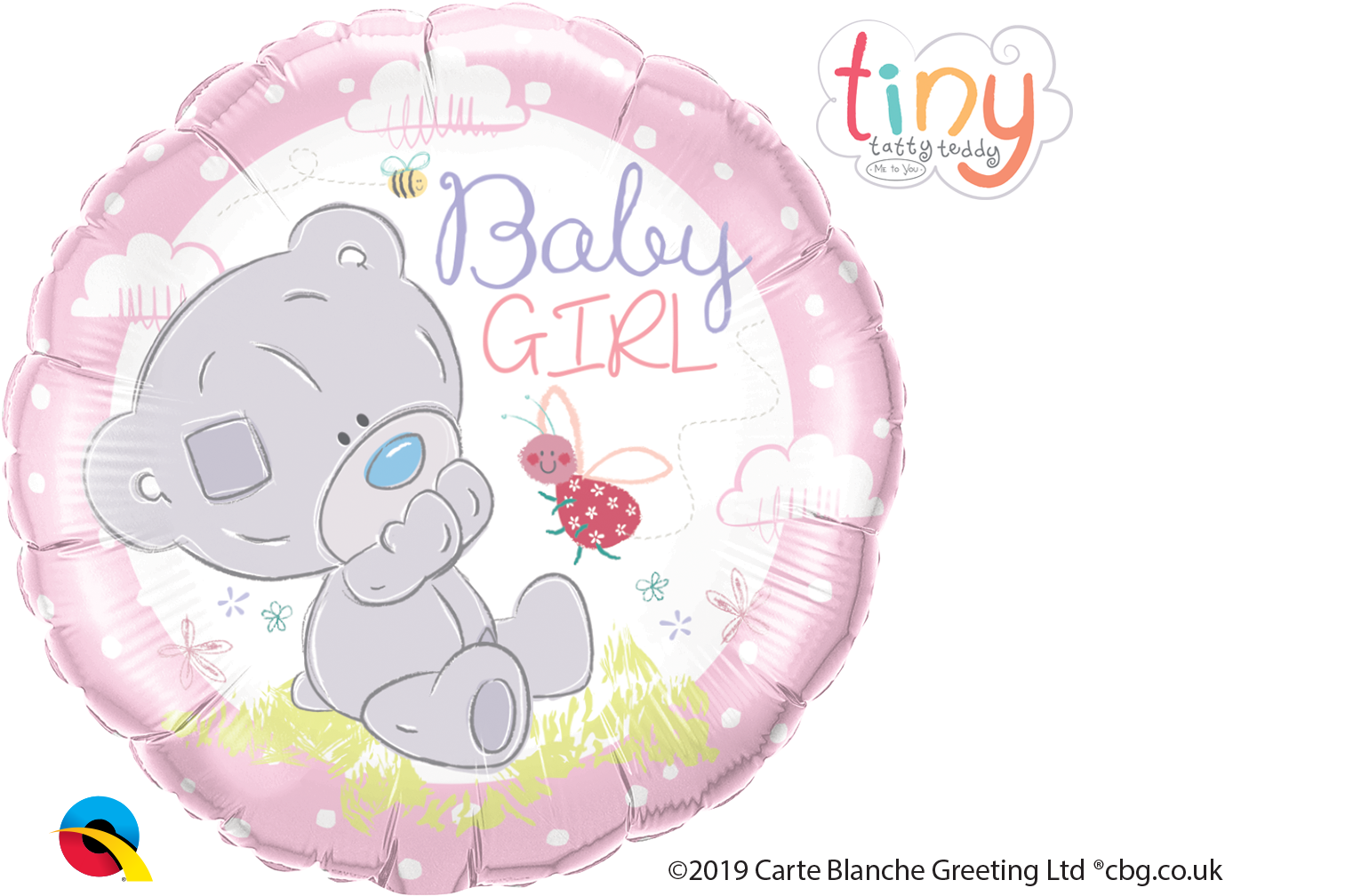 18" Tiny Tatty Teddy Baby Girl | Microfoil Balloons - Celebrations Palace